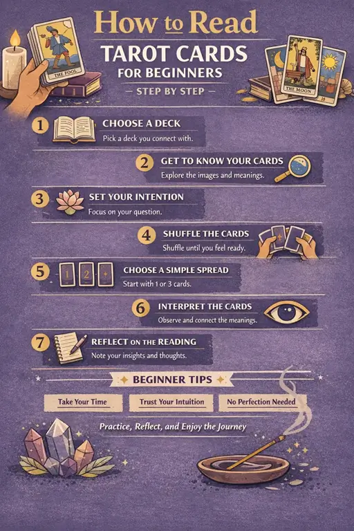 How To Read Tarot Cards For Beginners — Step By Step - TarotWithHimu ...